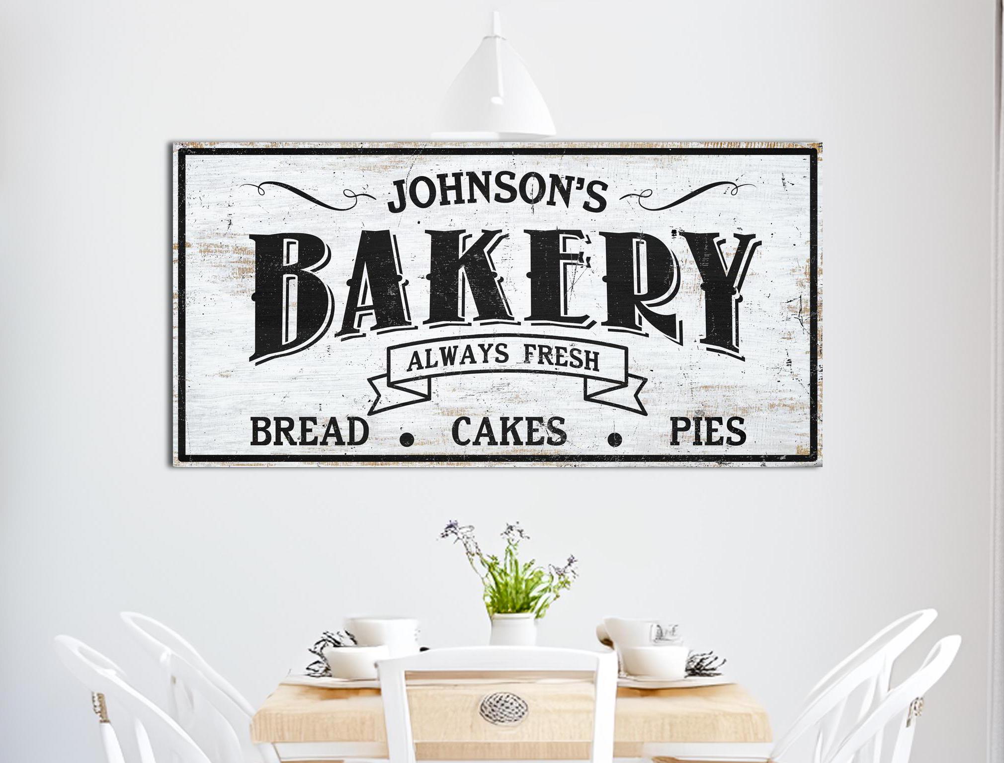 Custom Bakery Sign, Rustic Kitchen Decor, Vintage Dining Room Decor ...