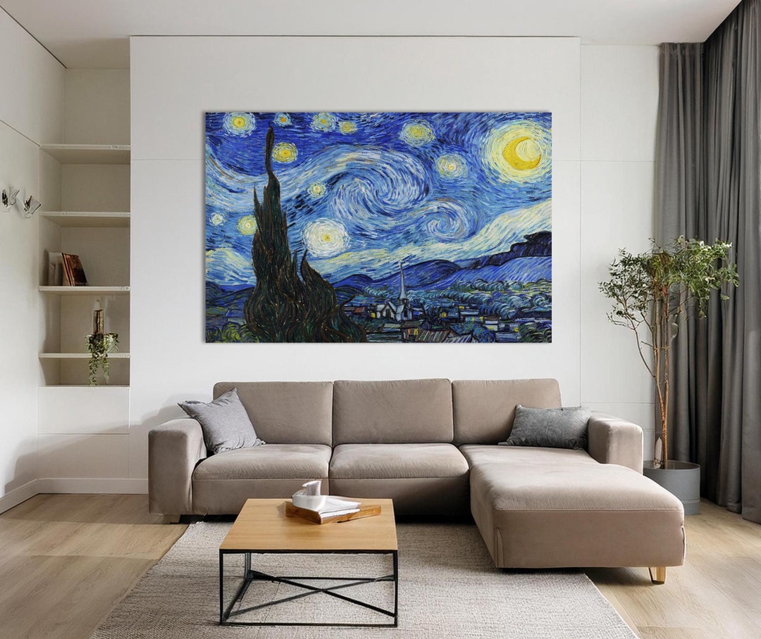 The Starry Night, Vincent Van Gogh, Famous Landscape Painting ...