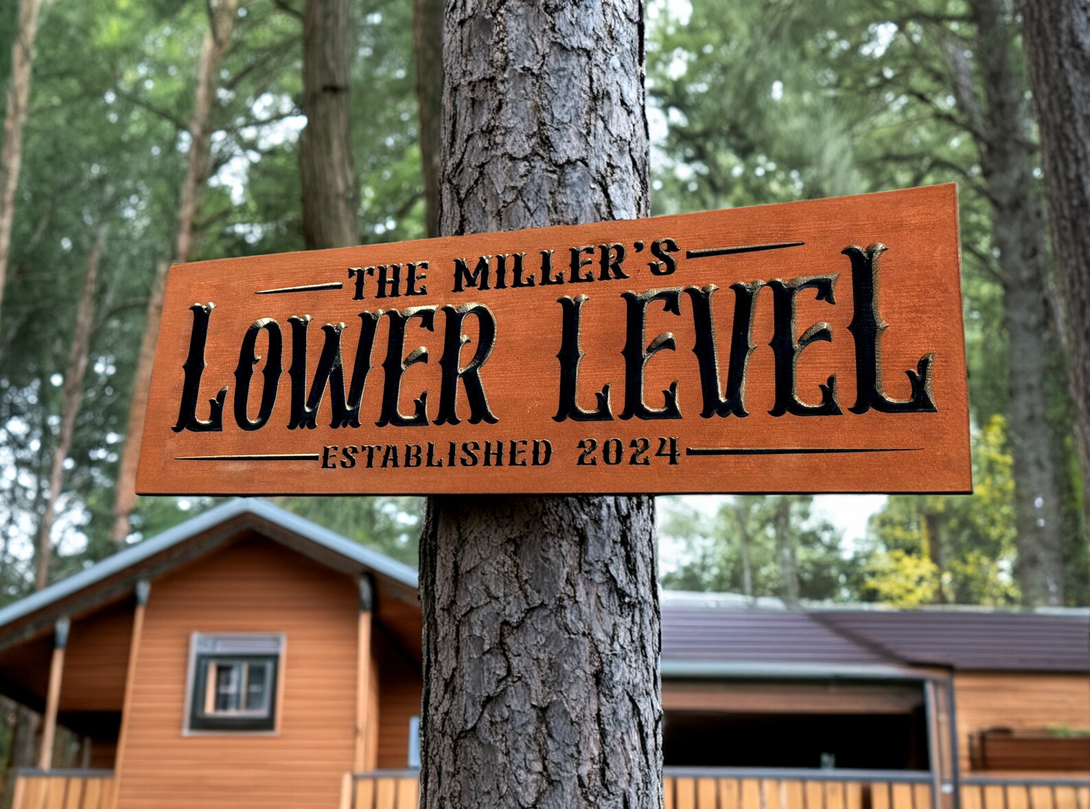 Custom Lower Level Sign, Wooden Sign, Sign for Downstairs, Movie & Game ...