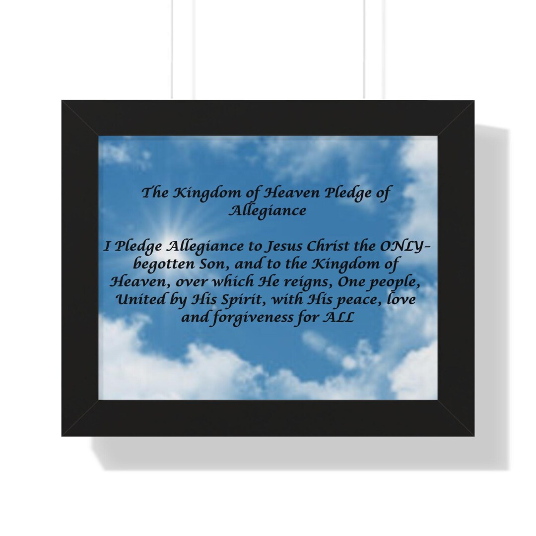 Kingdom Pledge, Jesus, Wall Art, Inspiring Framed Poster for Home Decor ...