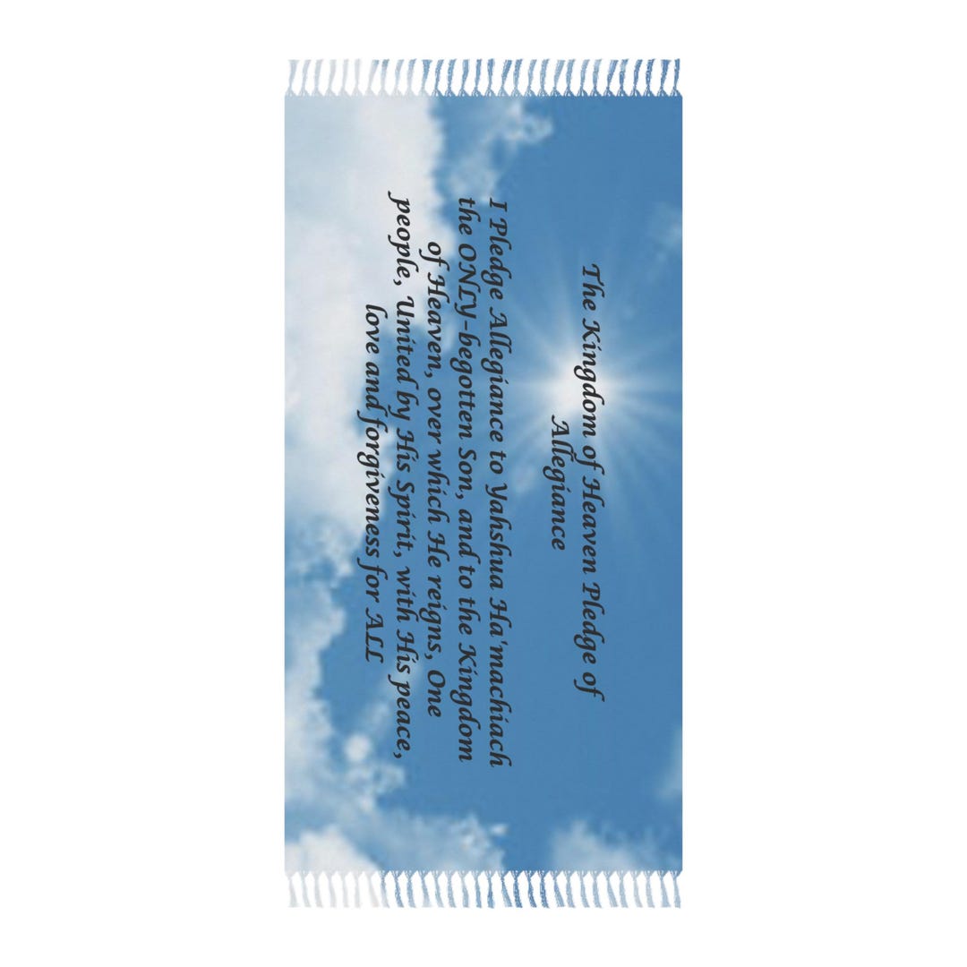 Kingdom Pledge, Yahshua, Boho Beach Blanket, Cozy Summer Wrap, Beach ...