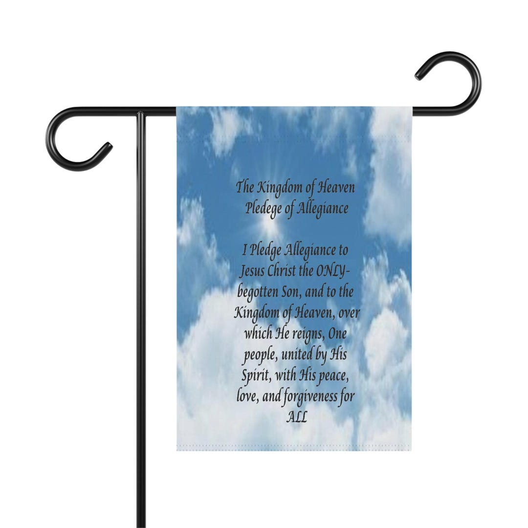 Kingdom Pledge, Jesus, Garden Banner, Inspirational Outdoor Decor ...