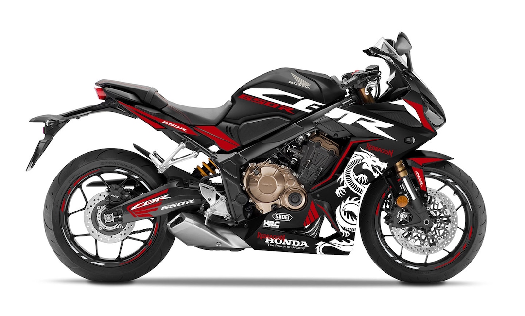 Honda CBR650R red Dragon Decals Kit - Etsy