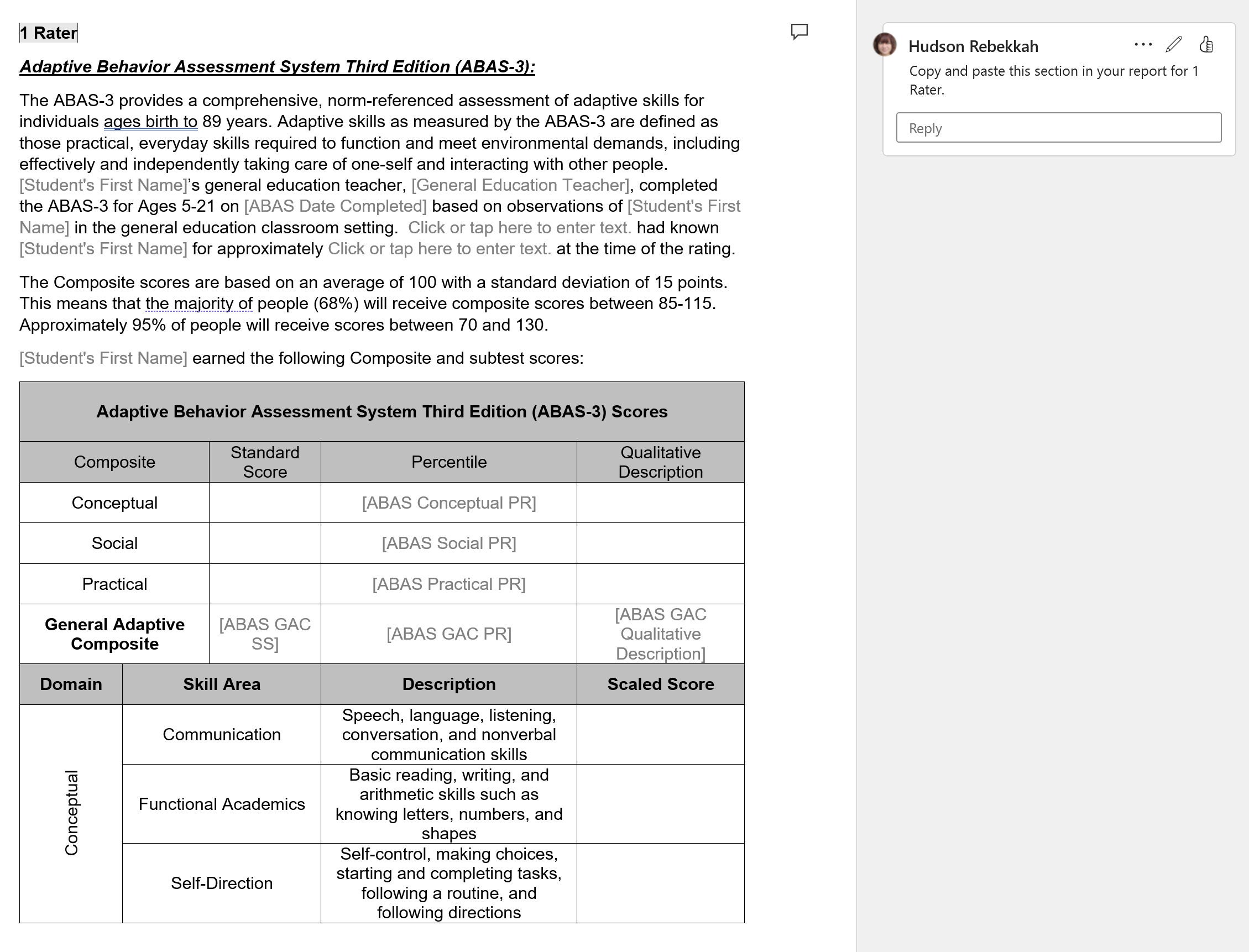Fully Automated Adaptive Behavior System- Third Addition (ABAS-3) Write ...