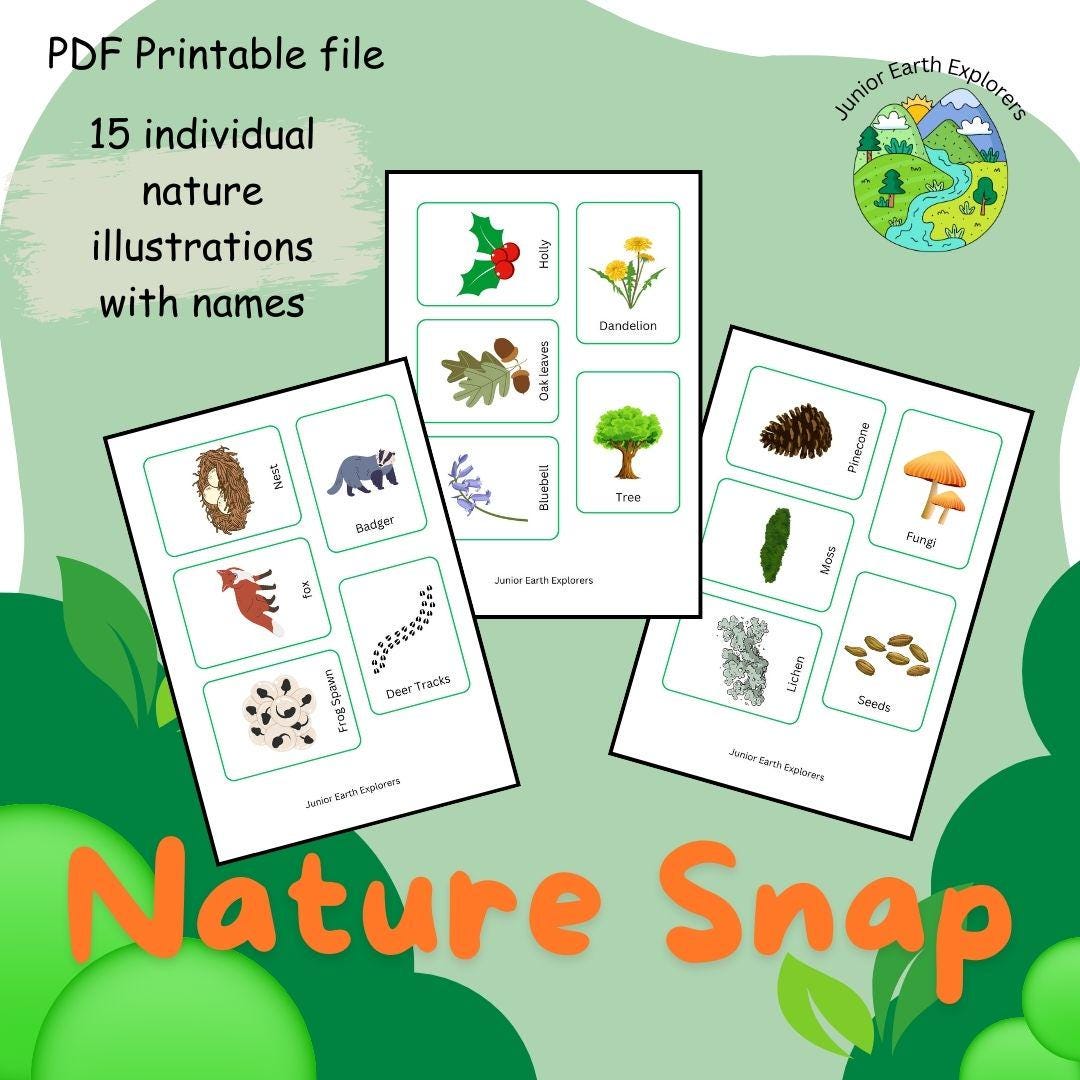 Wildlife Snap Game | Printable Animal and Plant Matching Cards for Kids ...