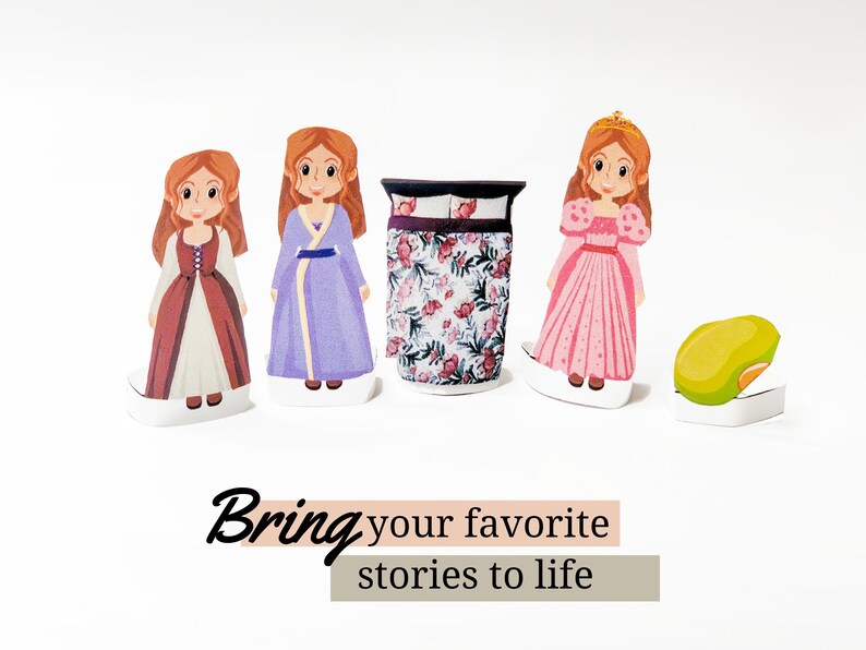 Princess and the Pea Finger Puppets: Storytelling Printable, Classroom ...