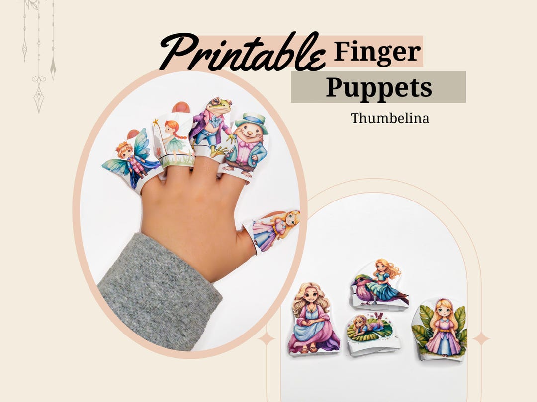 Paper Thumbelina Finger Puppets – Printable Fairy Tale Set With ...