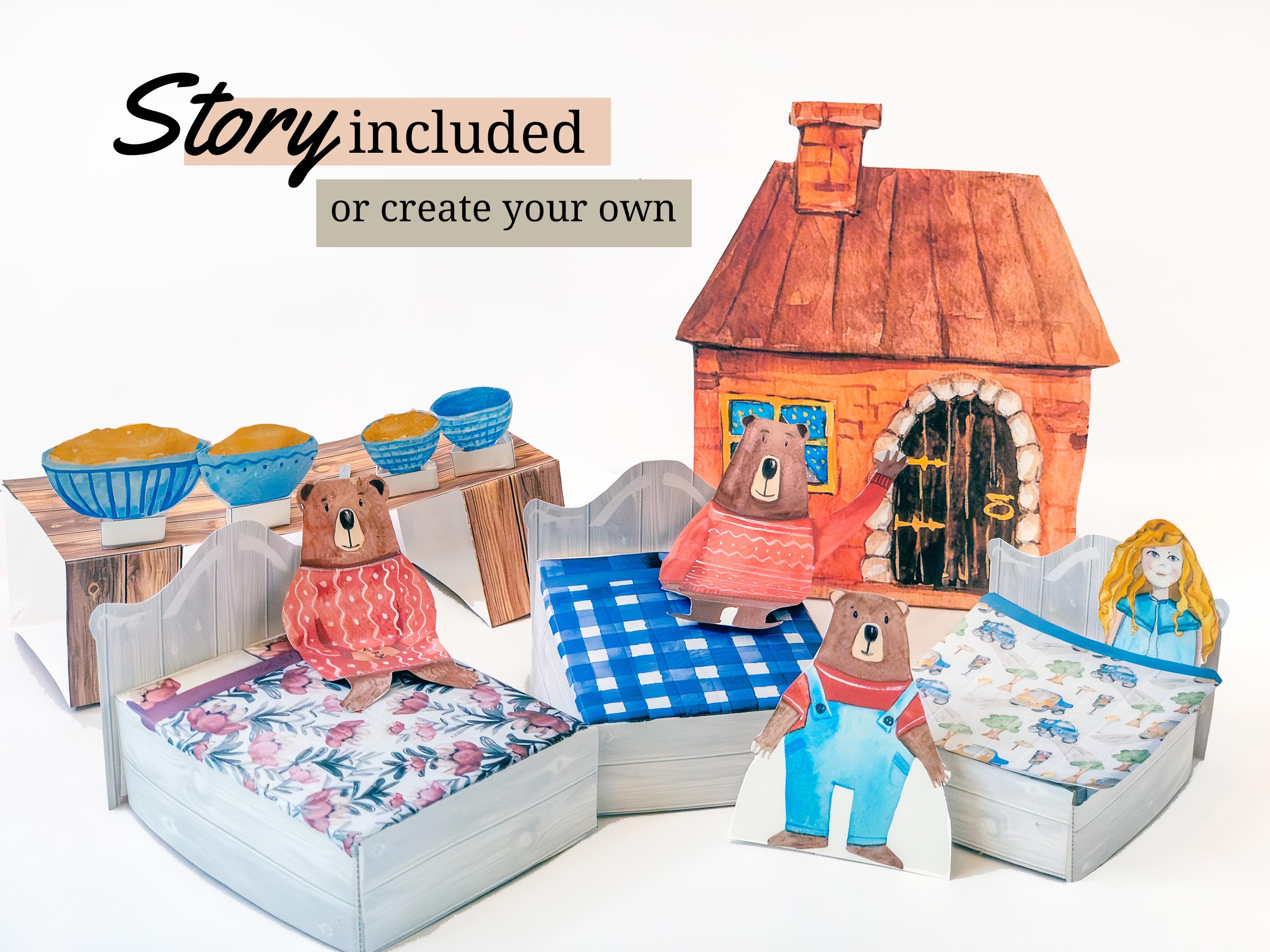 Goldilocks and the Three Bears Printable Storytelling Kit: Printable ...