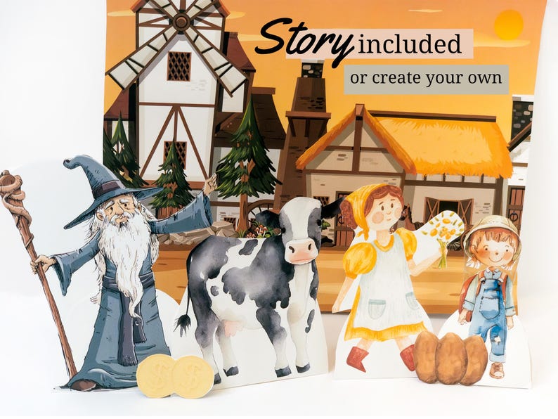 Jack and the Beanstalk 3D Printable Storytelling Kit: Fairy Tale ...