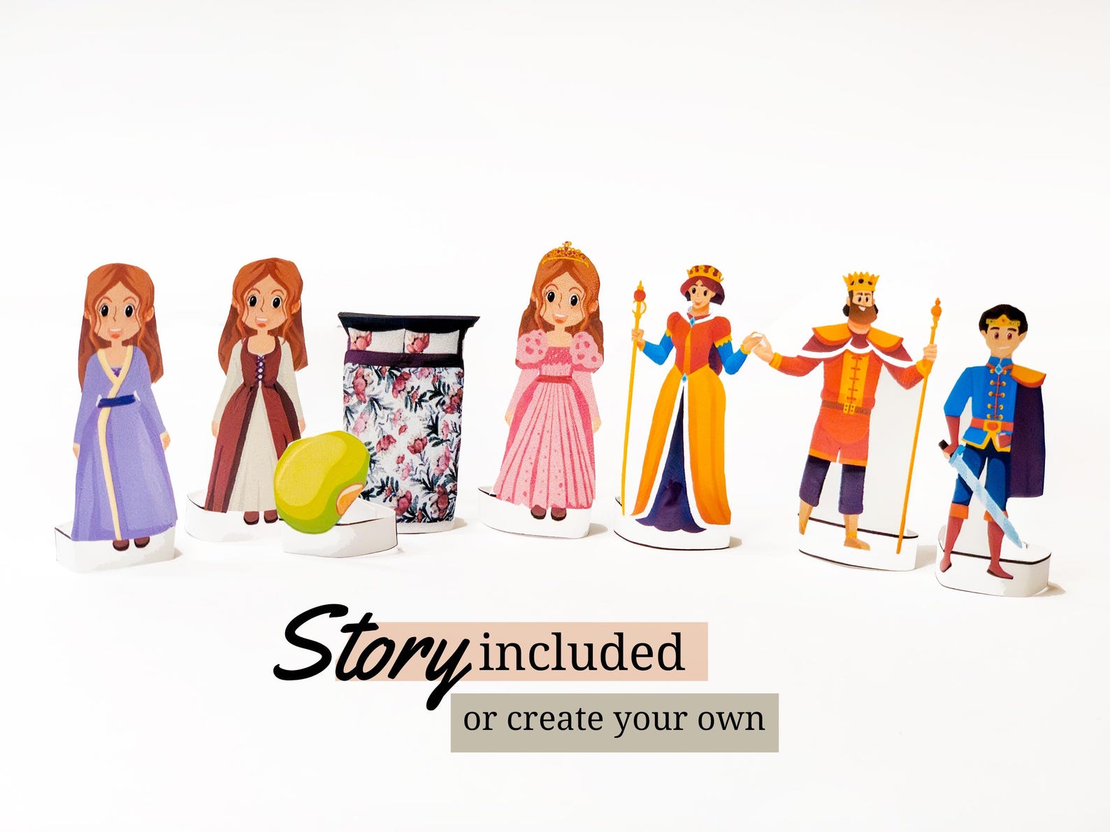 Princess and the Pea Finger Puppets: Storytelling Printable, Classroom ...