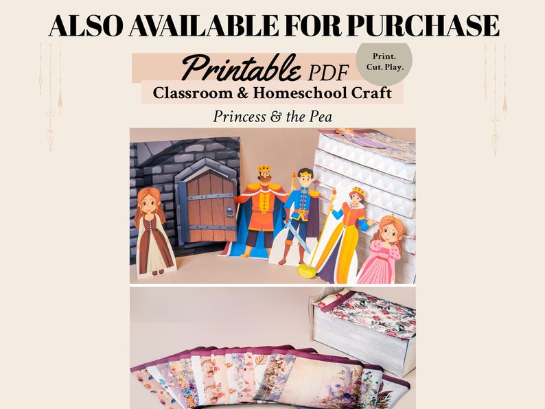 Princess and the Pea Finger Puppets: Storytelling Printable, Classroom ...