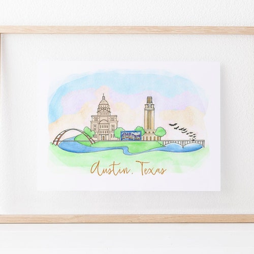 Austin Poster Austin Wall Art Austin Art Print Austin - Etsy