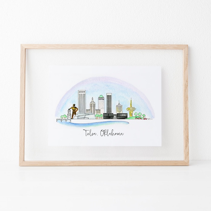 Tulsa Skyline - Etsy