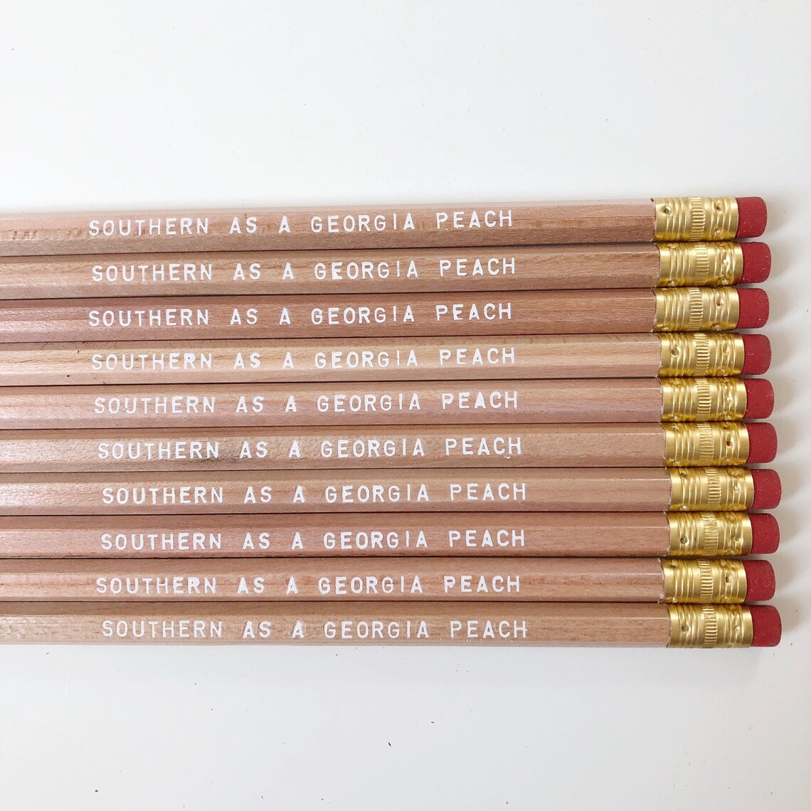 Southern as a Georgia Peach Pencils - Etsy