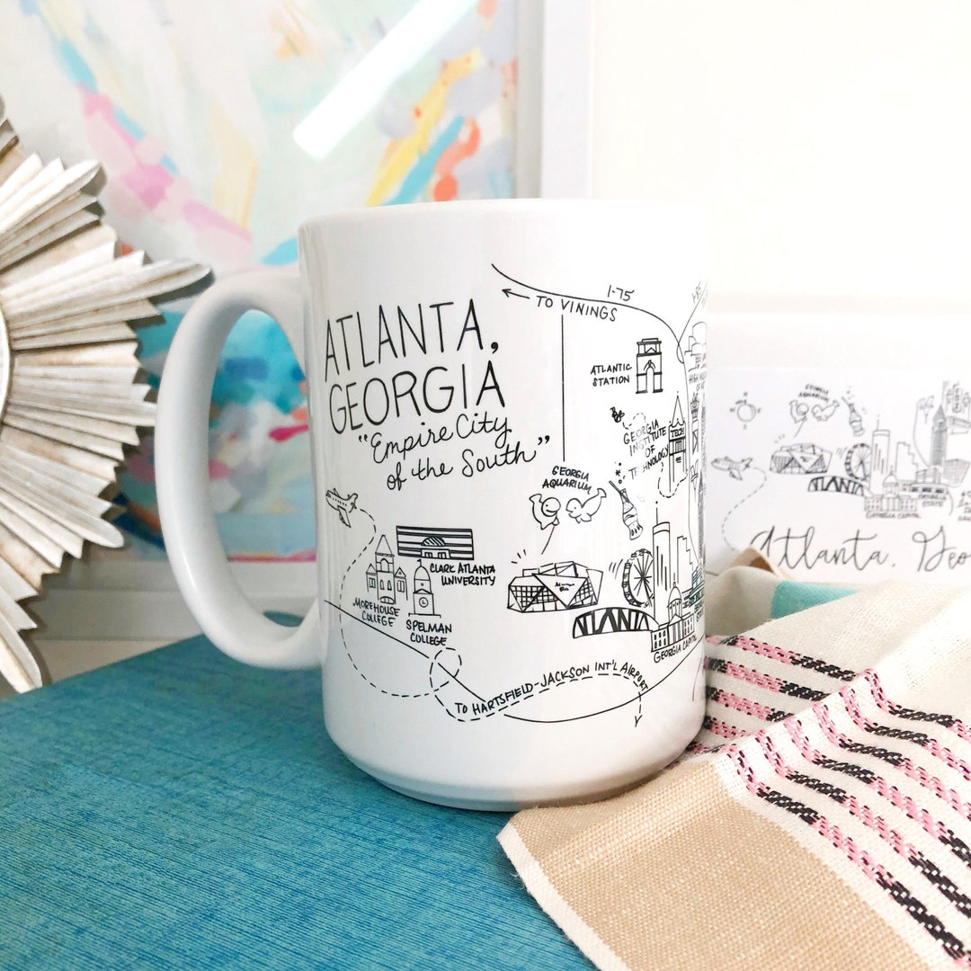 Atlanta, Georgia Map Mug - Etsy