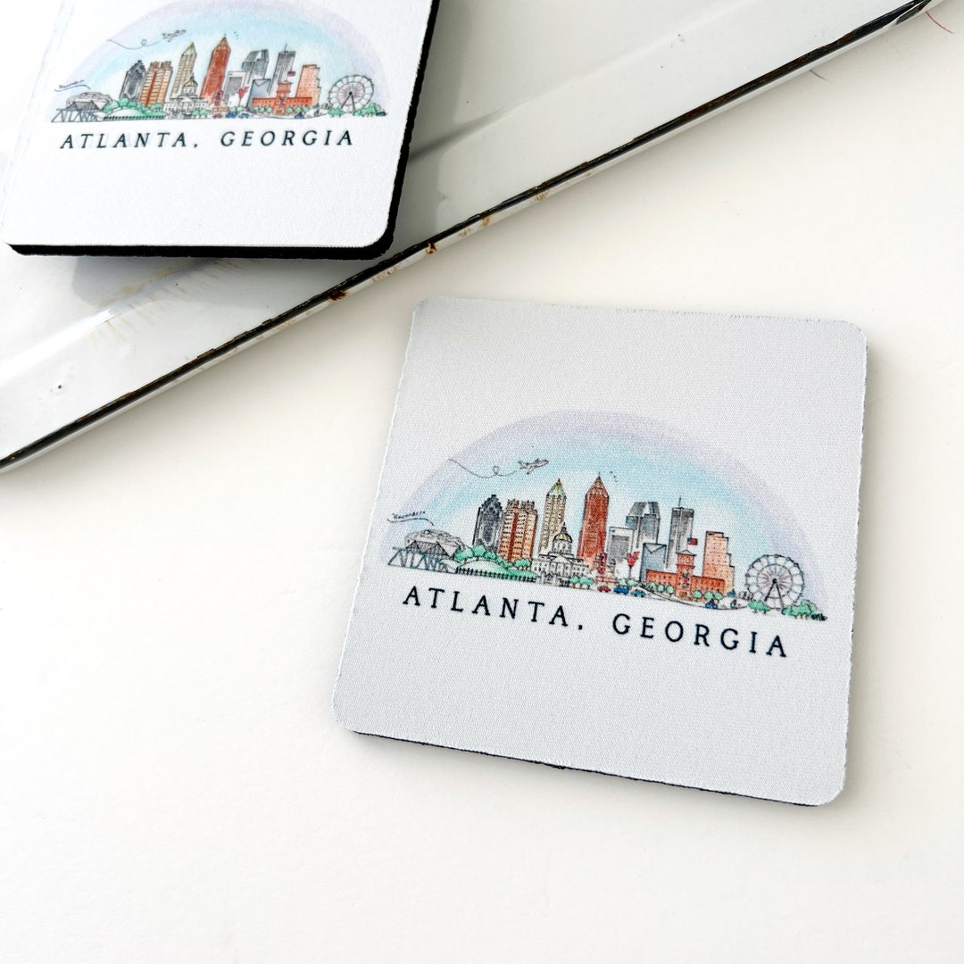 Neoprene Atlanta, Georgia Coasters - Etsy
