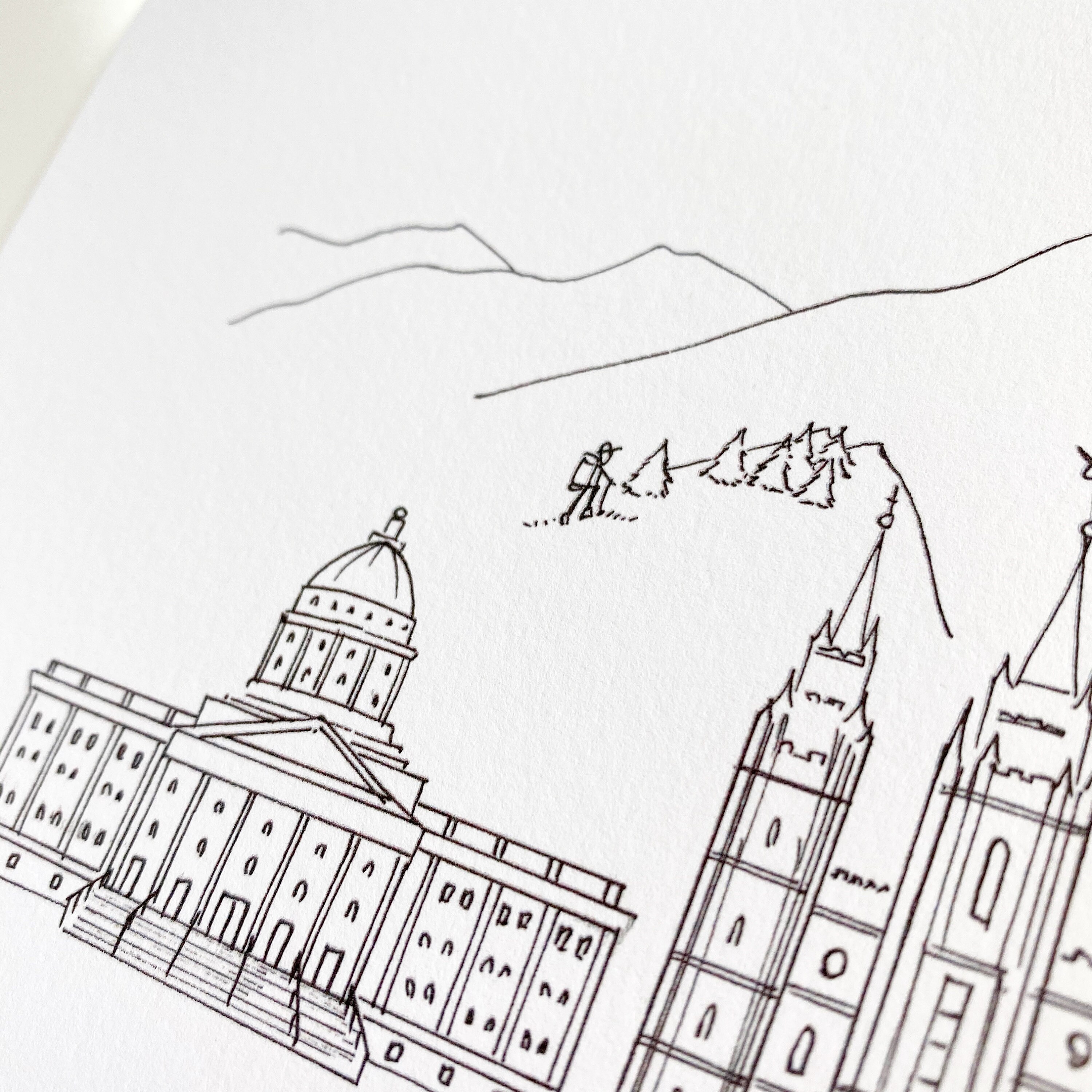 Salt Lake City Utah Skyline Art Print | Etsy
