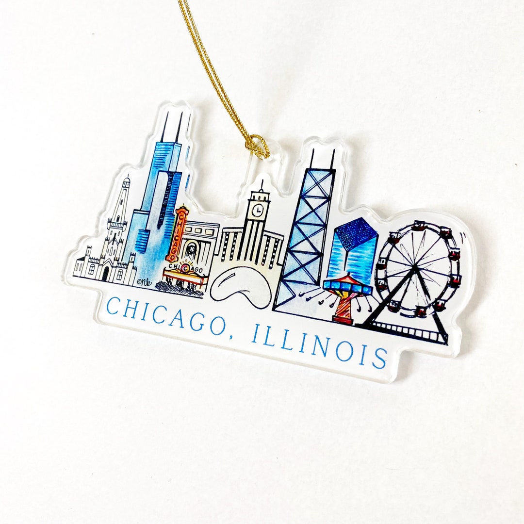 Chicago Acrylic Ornament - Etsy