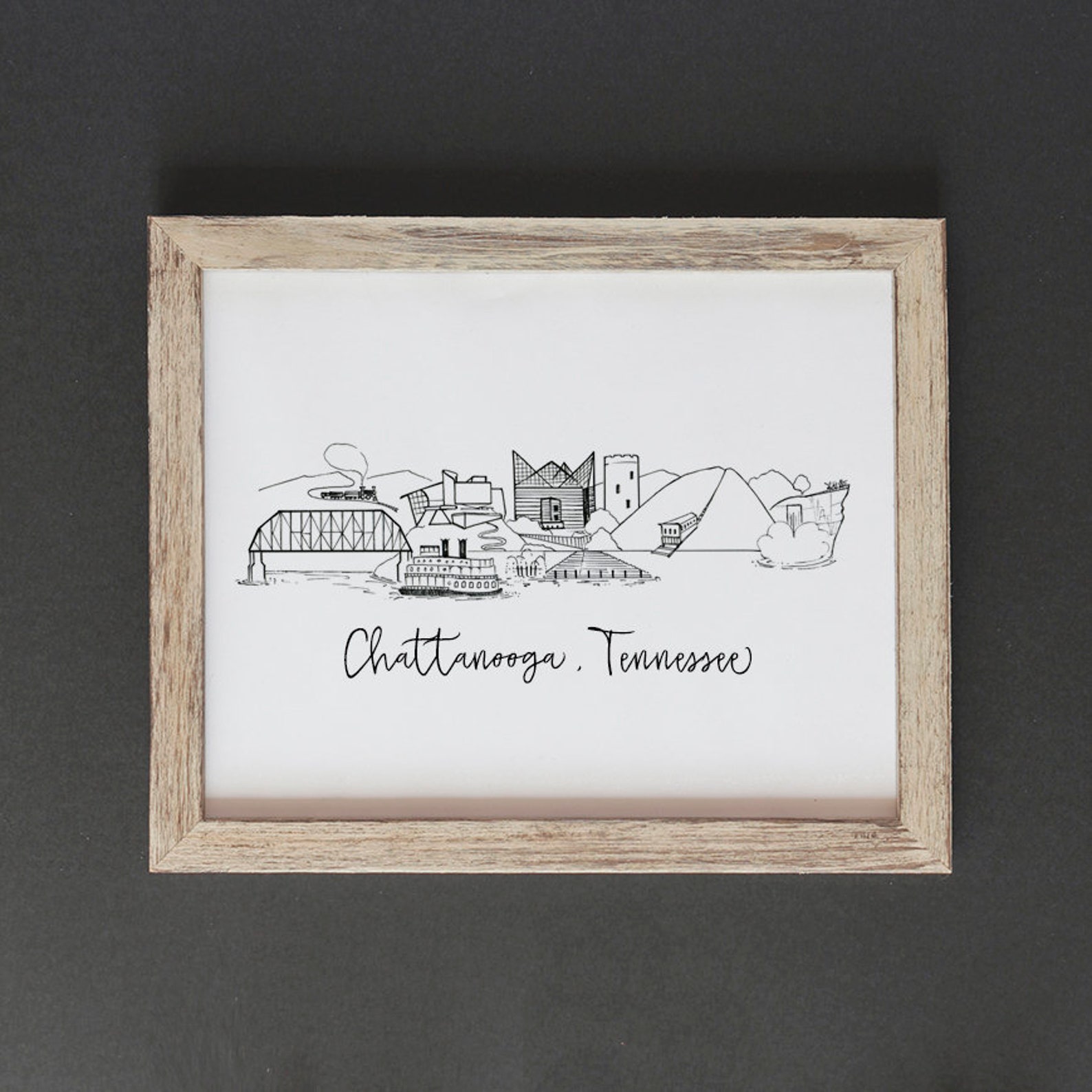 Chattanooga Tennessee Skyline Art Print - Etsy