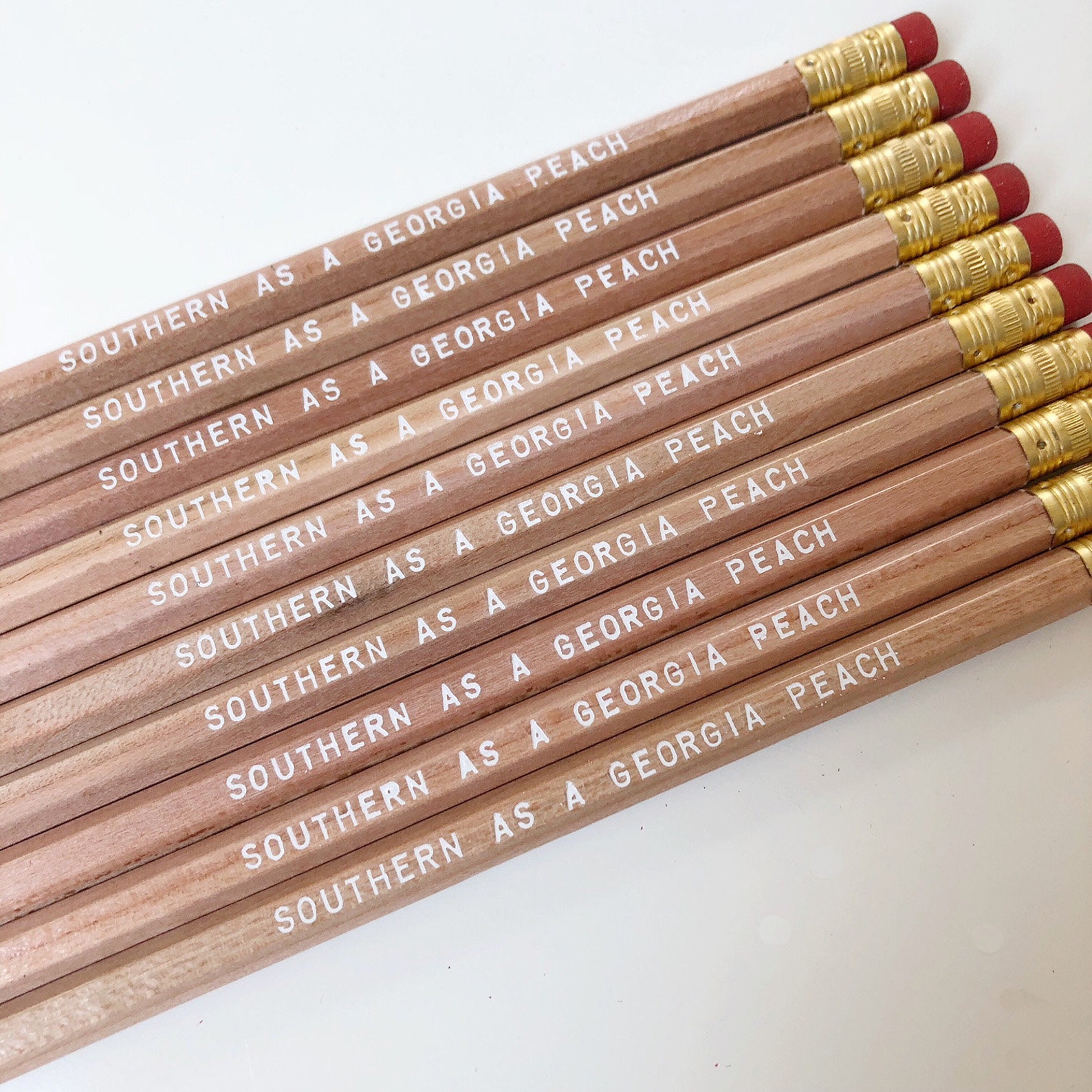 Southern as a Georgia Peach Pencils - Etsy