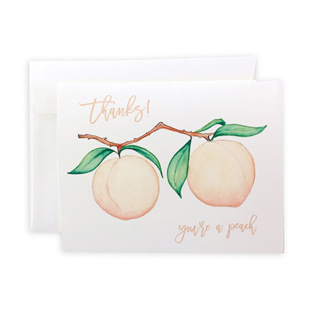 You're a Peach Greeting Card or Notecard Set - Etsy