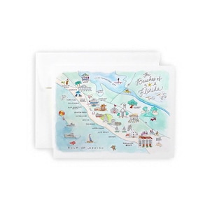 Beaches of 30A, Florida Notecard Set - Etsy