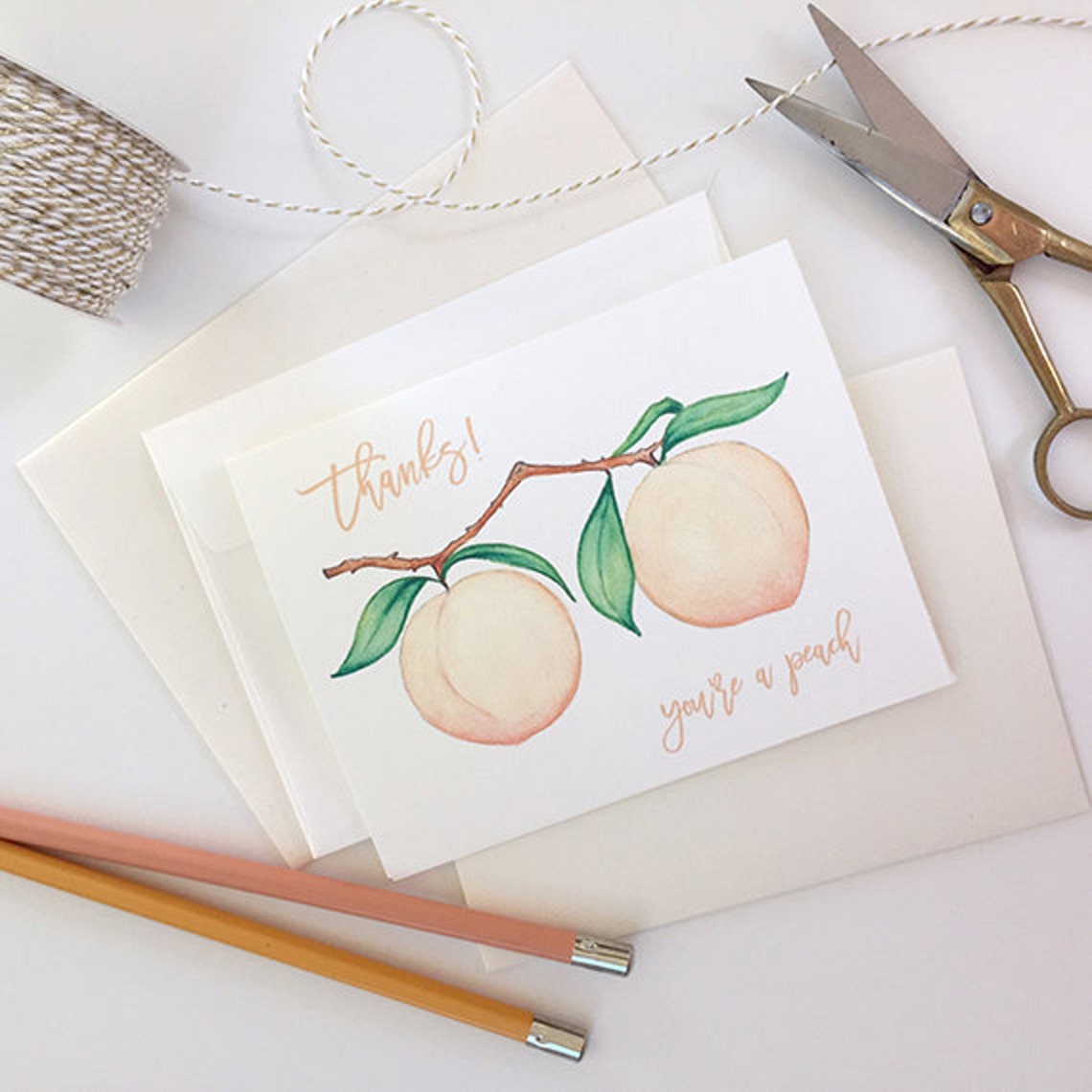 You're a Peach Greeting Card or Notecard Set - Etsy