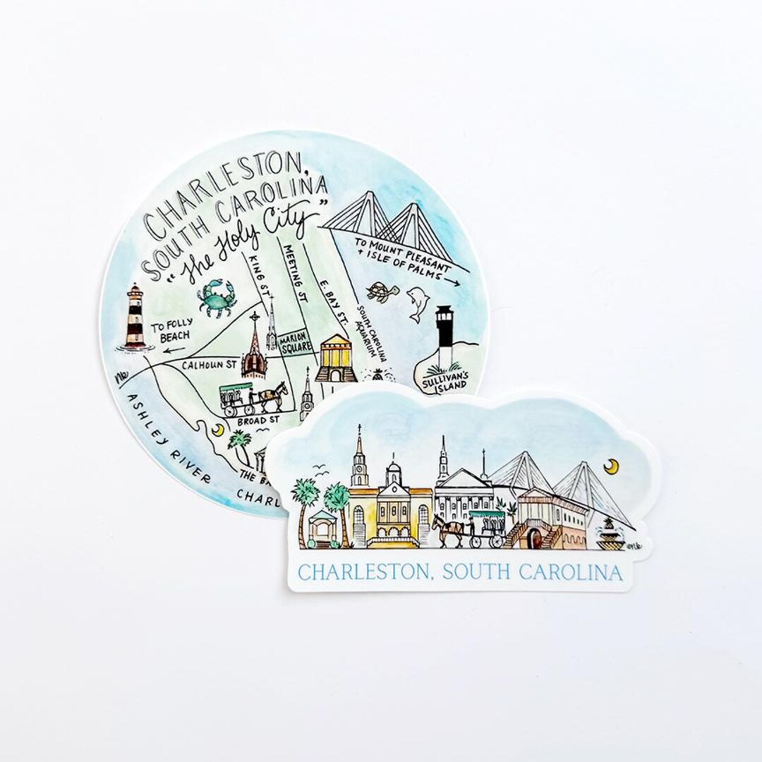 Charleston Vinyl Stickers - Etsy