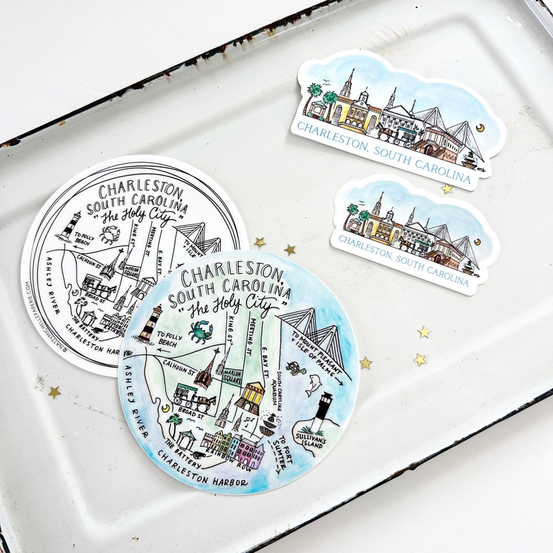 Charleston Vinyl Stickers - Etsy