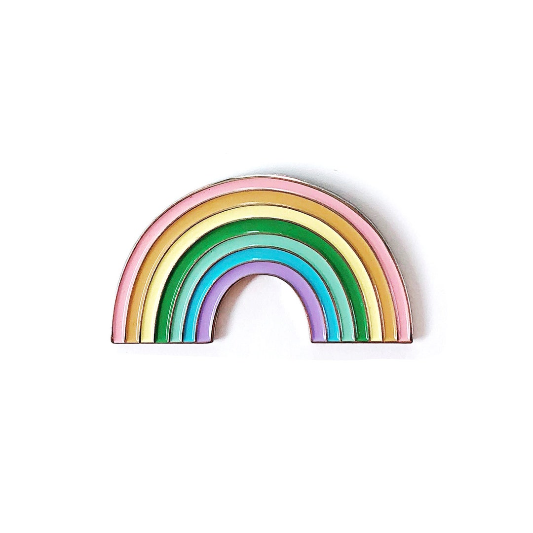 Pastel Rainbow Enamel Pin - Etsy