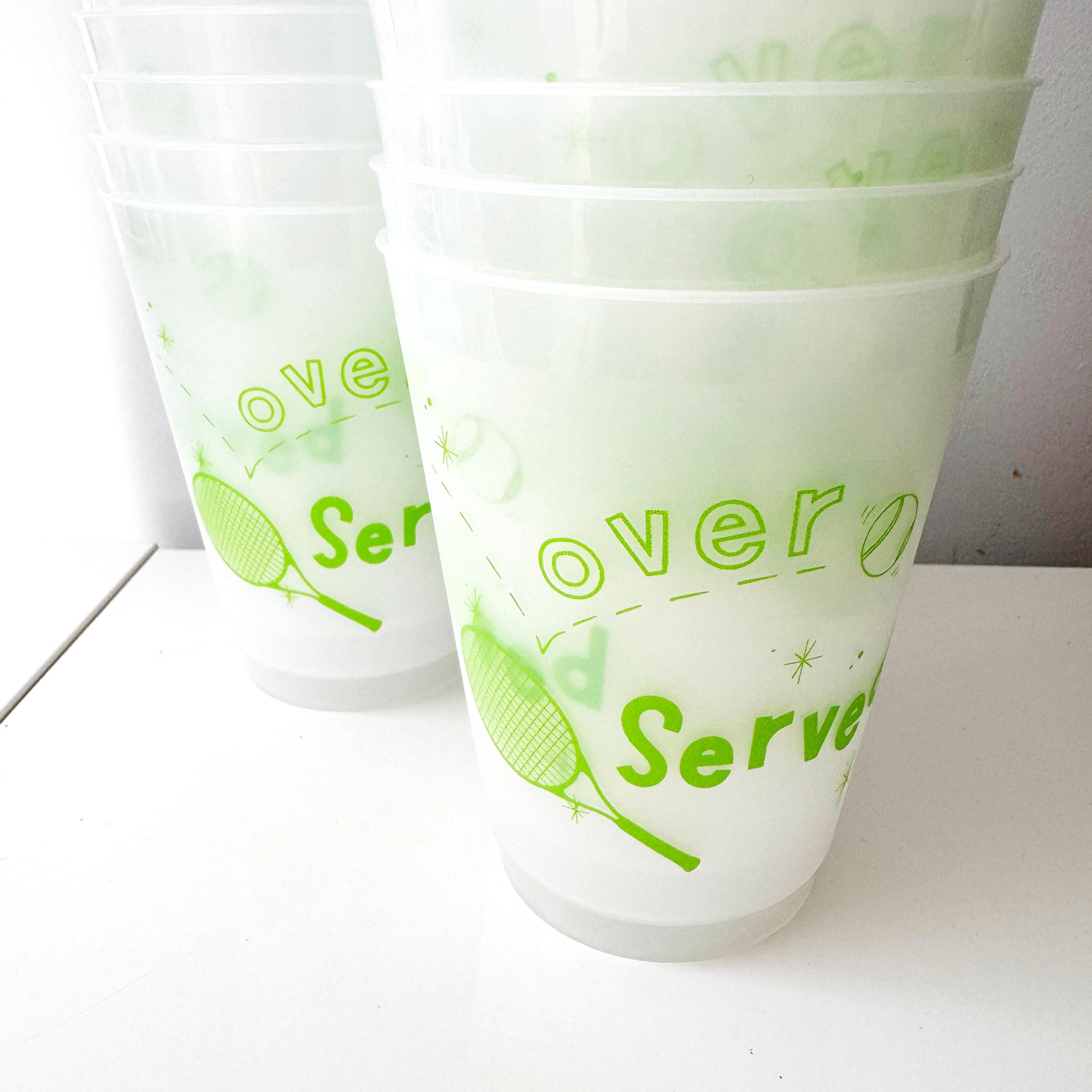 Over Served Tennis Party Cups - Etsy