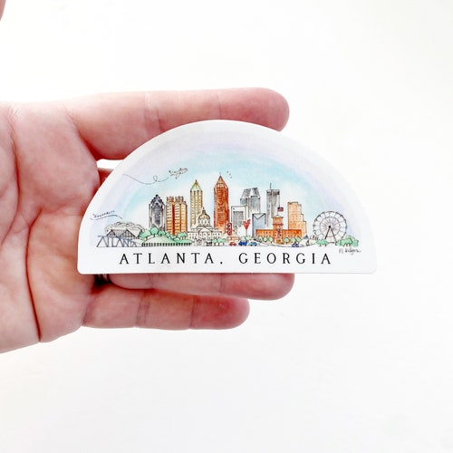 Atlanta Skyline Matte Vinyl Sticker - Etsy