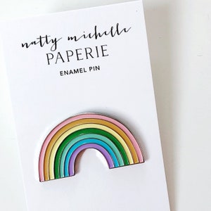 Pastel Rainbow Enamel Pin - Etsy
