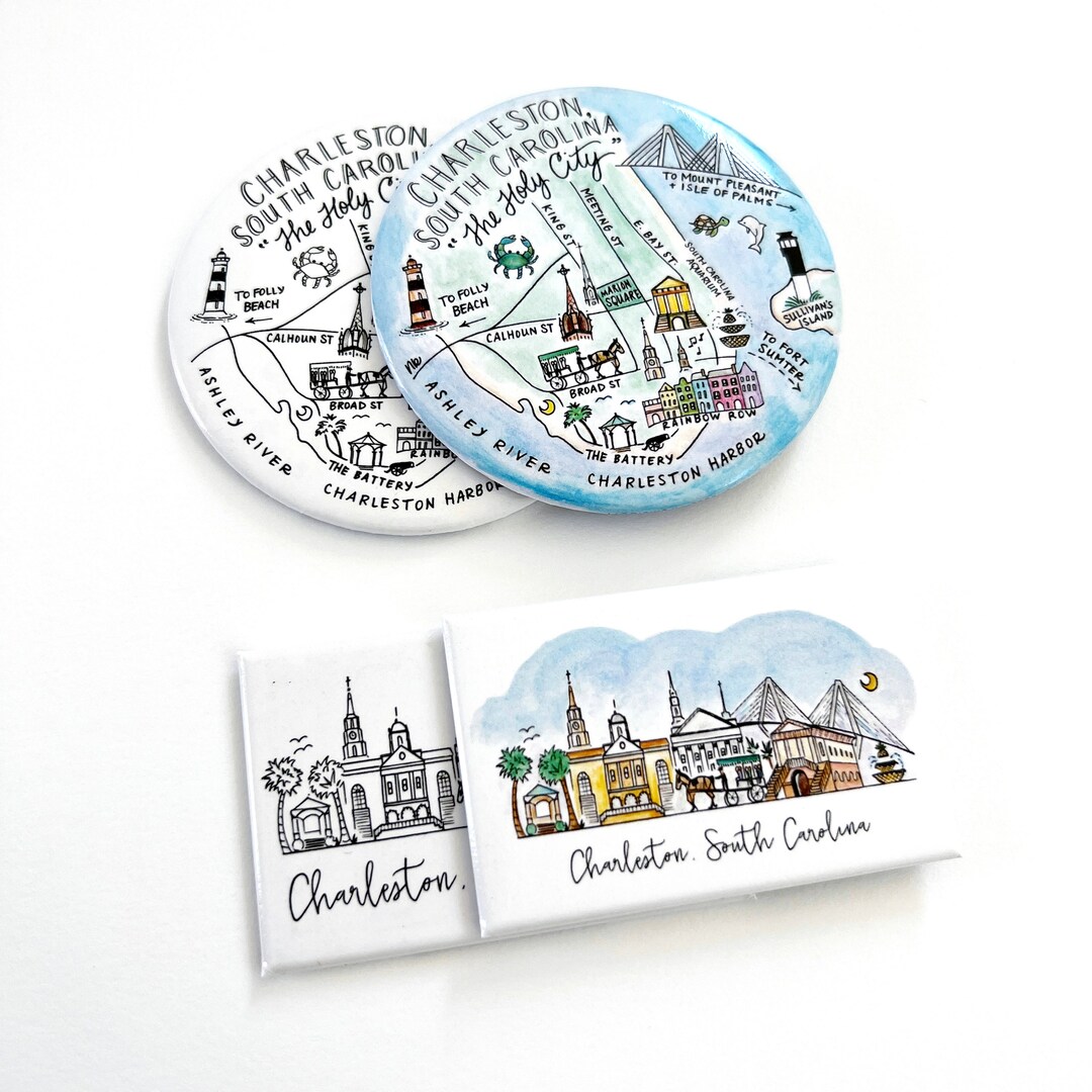 Charleston, South Carolina Magnets - Etsy