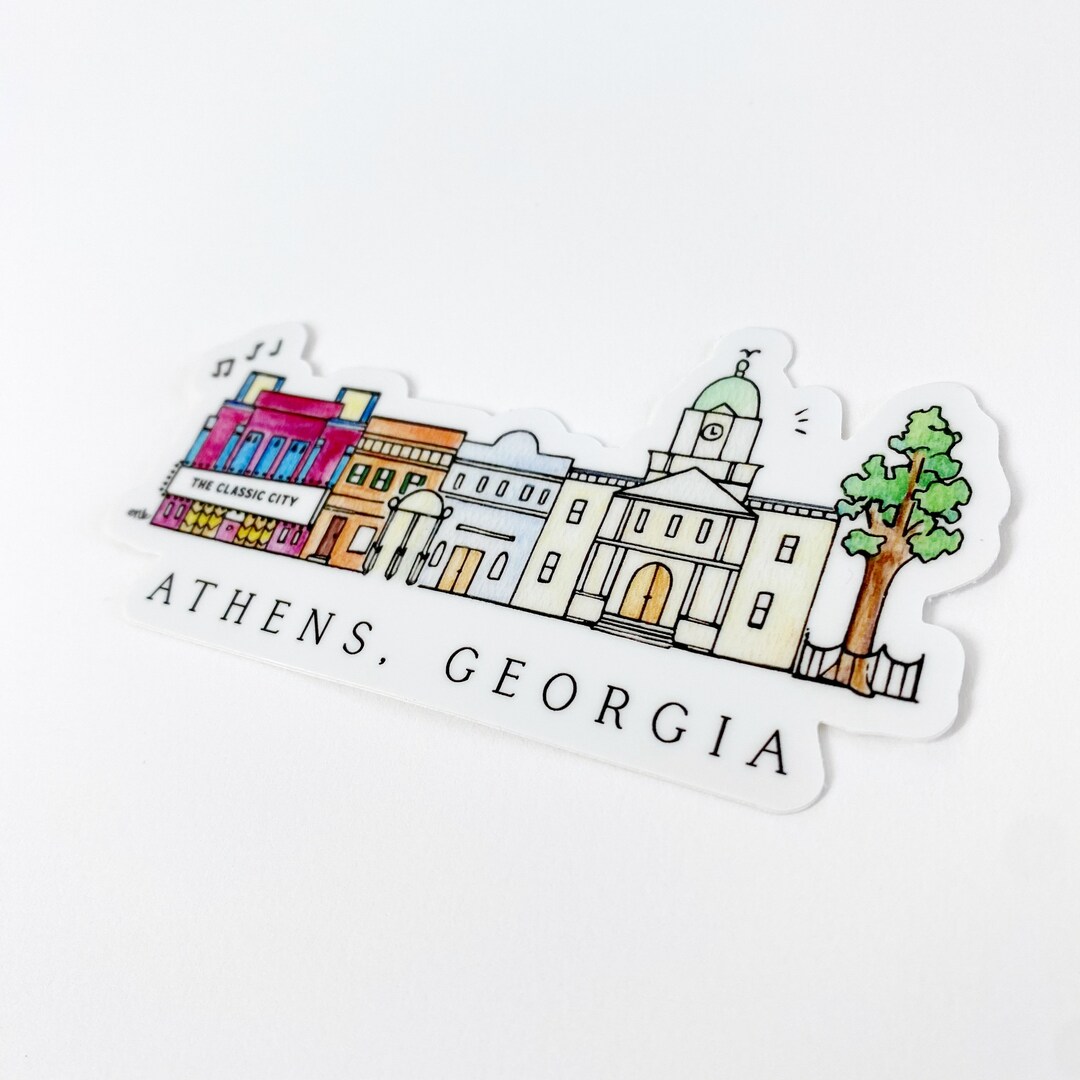 Athens, Georgia Skyline Sticker - Etsy