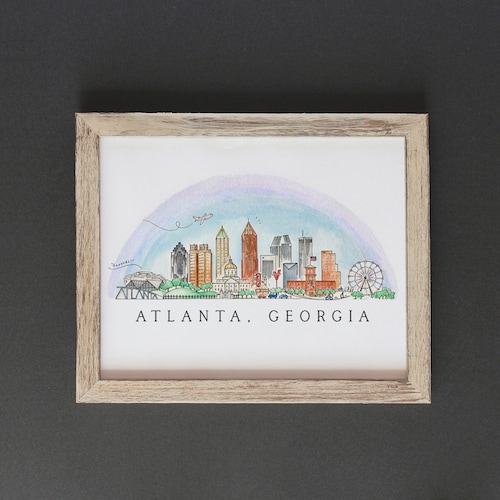 Atlanta Print Atlanta Skyline Print Atlanta City Drawing - Etsy