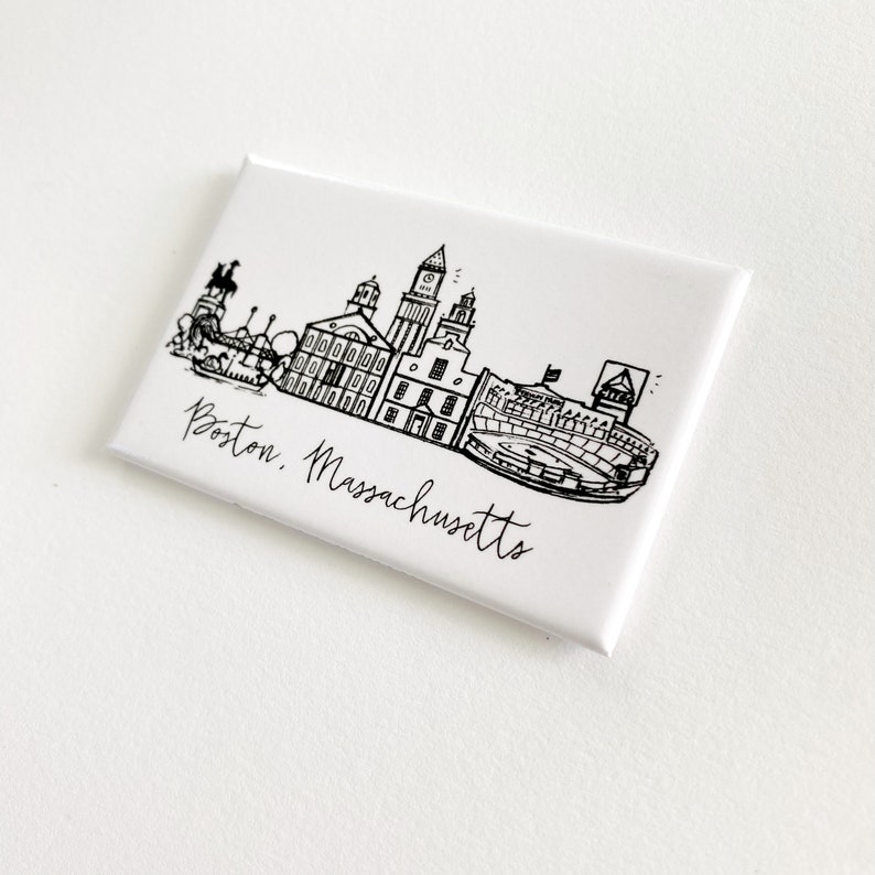 Boston Massachusetts Skyline Magnet - Etsy