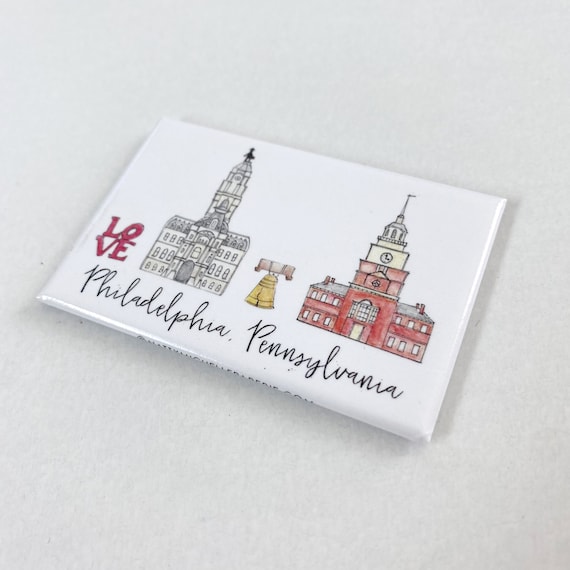 Philadelphia Pennsylvania Skyline Magnet - Etsy