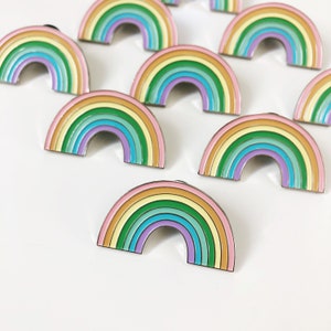 Pastel Rainbow Enamel Pin - Etsy