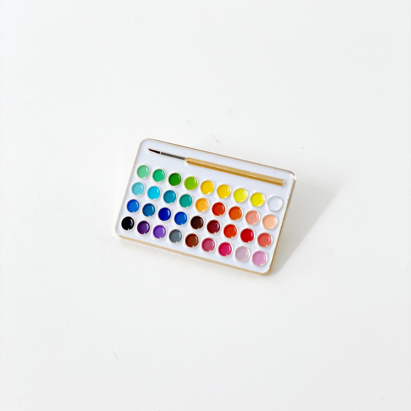Watercolor Palette Enamel Pin - Etsy