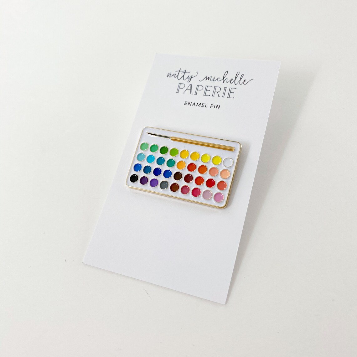 Watercolor Palette Enamel Pin - Etsy