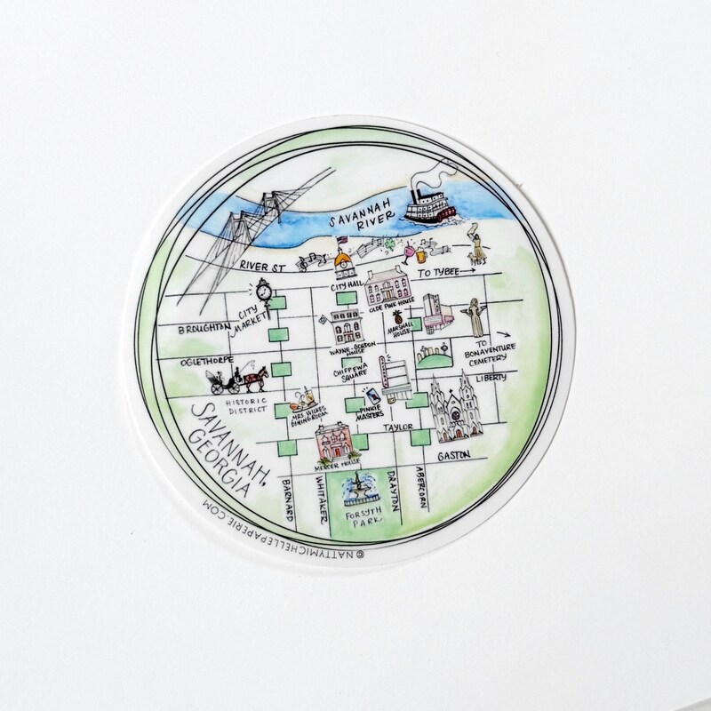 Savannah Ga Sticker - Etsy