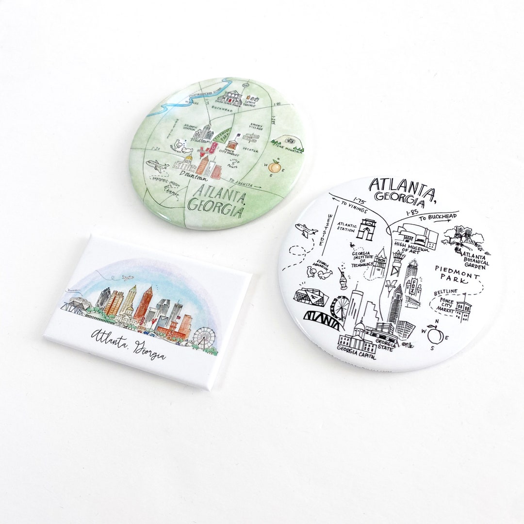 Atlanta, Georgia Magnets - Etsy