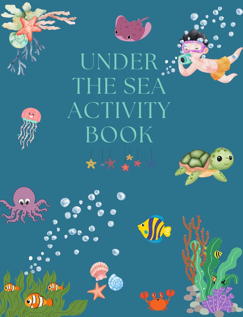 Under the Sea Activity Book - Etsy