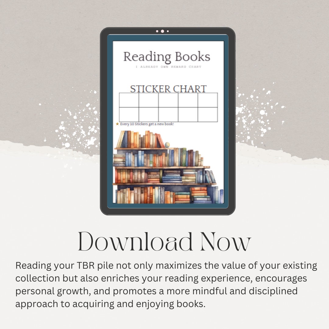 TBR Reward Chart, Reading Chart, Reading Challange, Reading Goal, Book ...