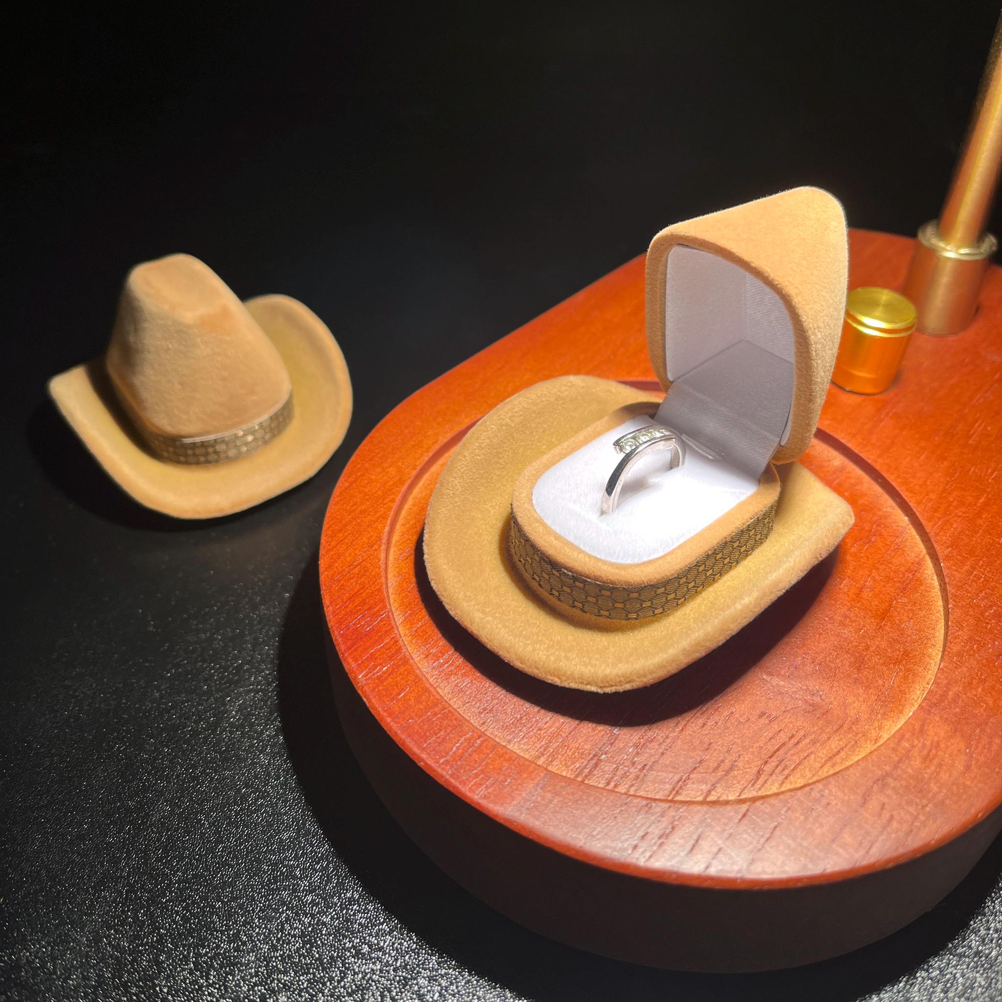 Cowboy Hat Ring Box Wedding Ring Boxes Engagement Ring Boxes Modern ...