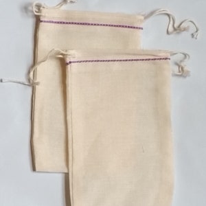 Made in the USA 3x5 Inch Muslin Double Drawstring Bags Multiple Colors ...