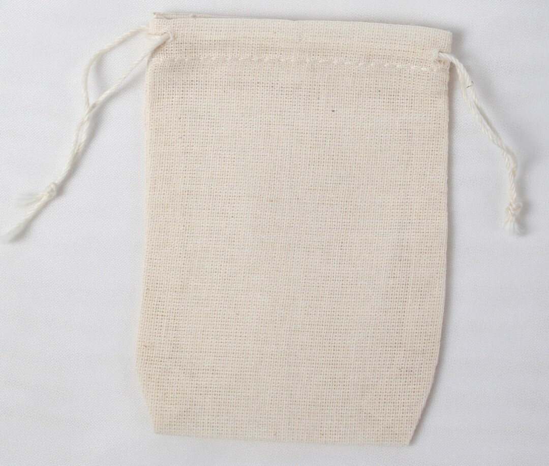 100 Double Drawstring Cotton Muslin Bags 2.75x4 Inch - Etsy