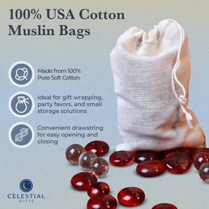 Made in the USA 3x5 Inch Muslin Double Drawstring Bags Multiple Colors ...