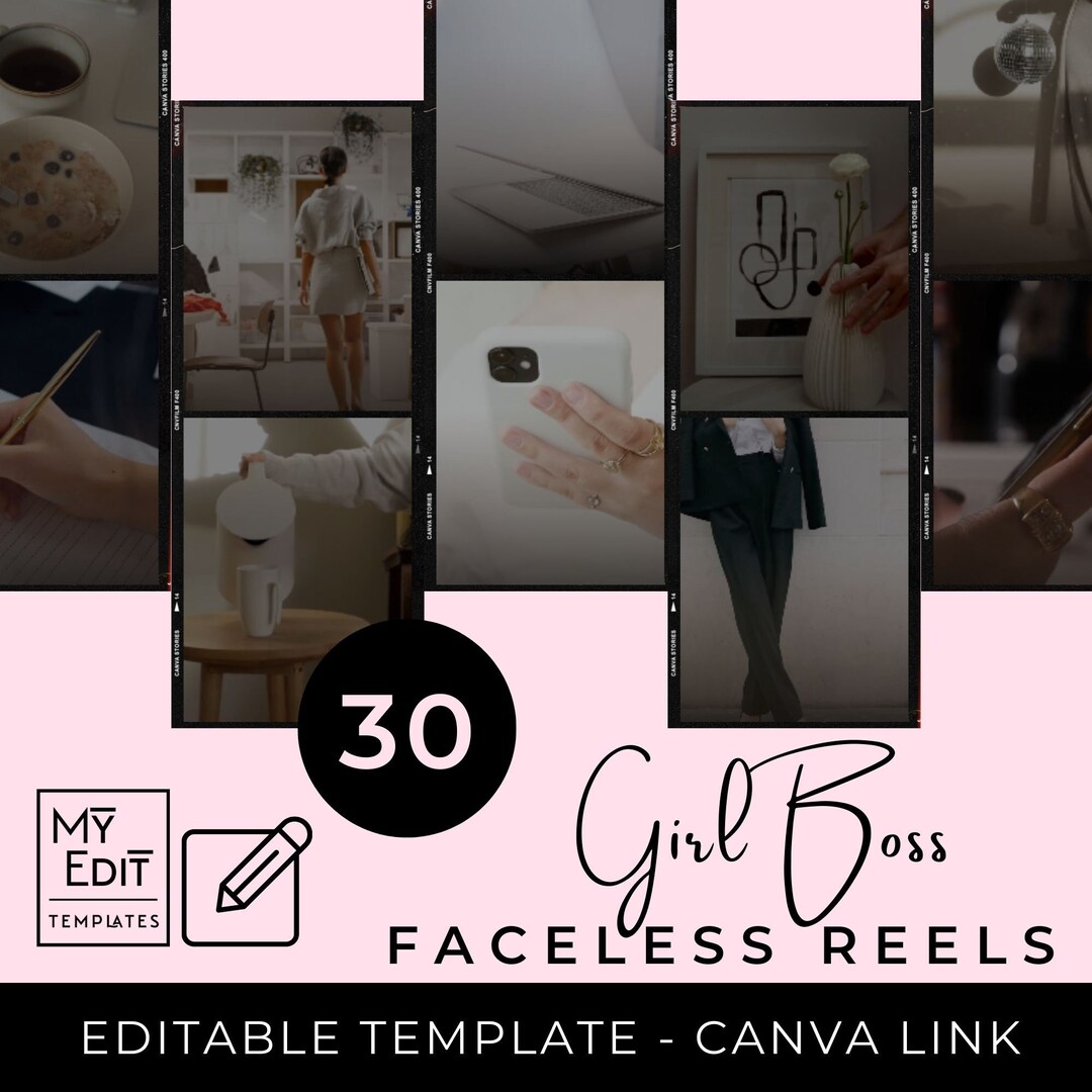 30 Faceless Girl Boss Social Media Reels Instagram Reels Digital ...